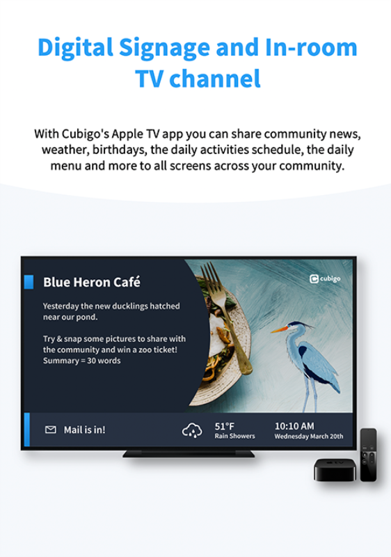 Cubigo | Point of Sale;Resident & Family Engagement Solution