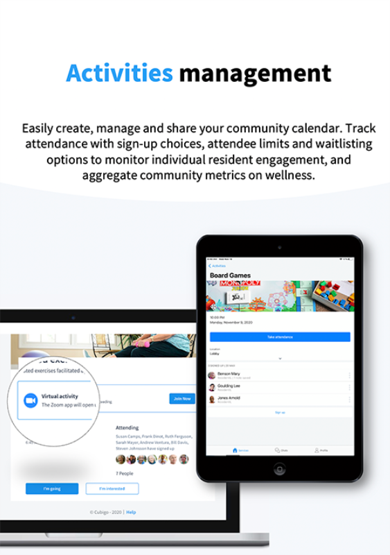 Cubigo | Point of Sale;Resident & Family Engagement Solution