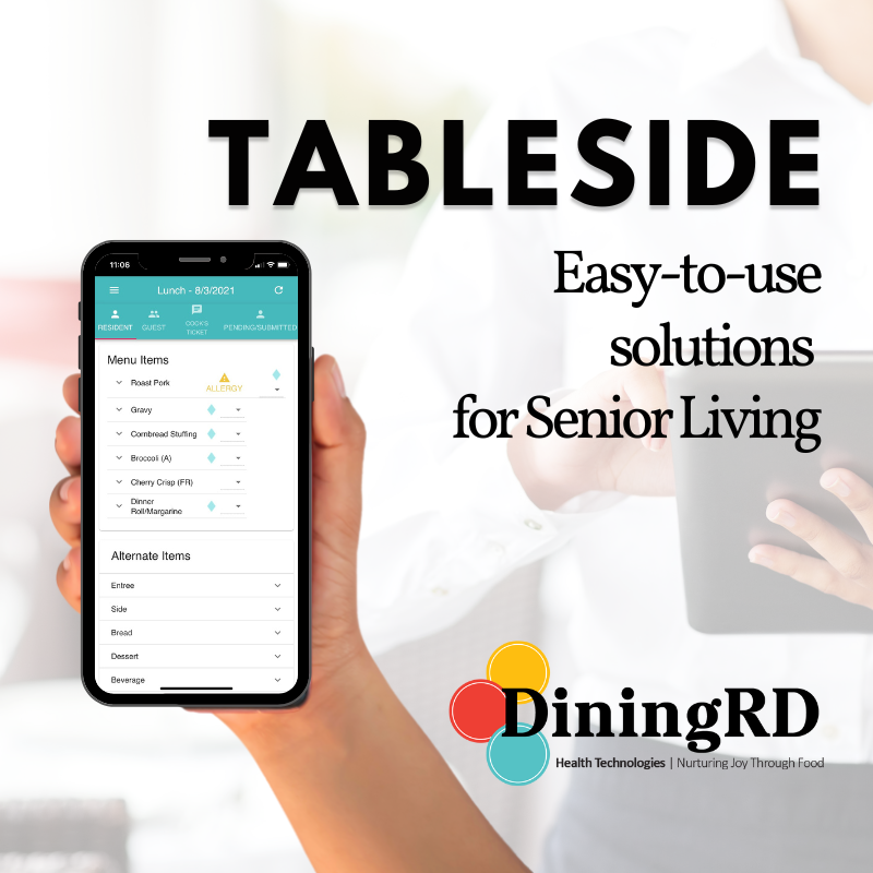 Health Technologies - DiningRD | Dietary Management;Point of Sale Solution