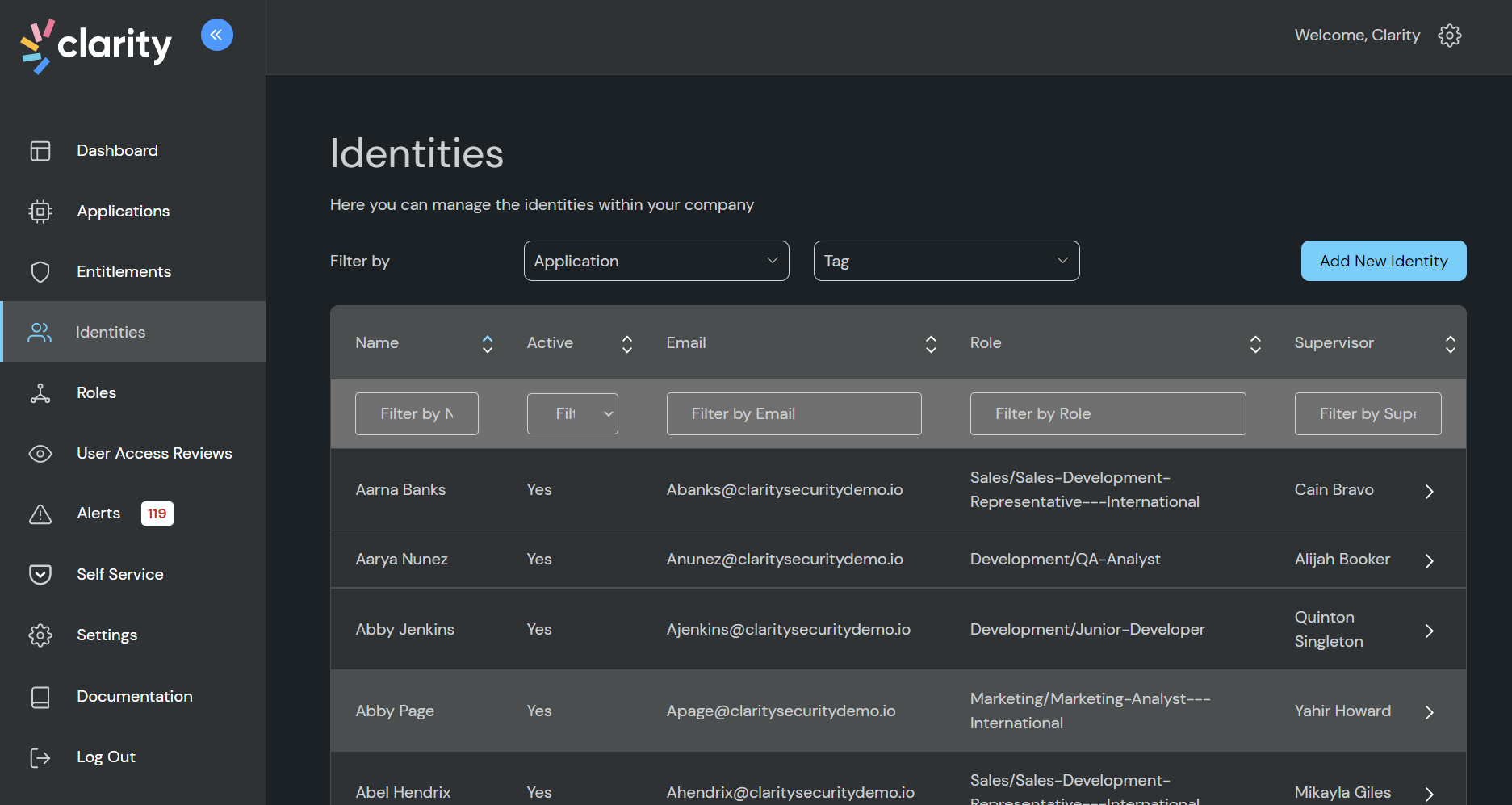 Clarity Security Identity Governance Platform | User Account ...