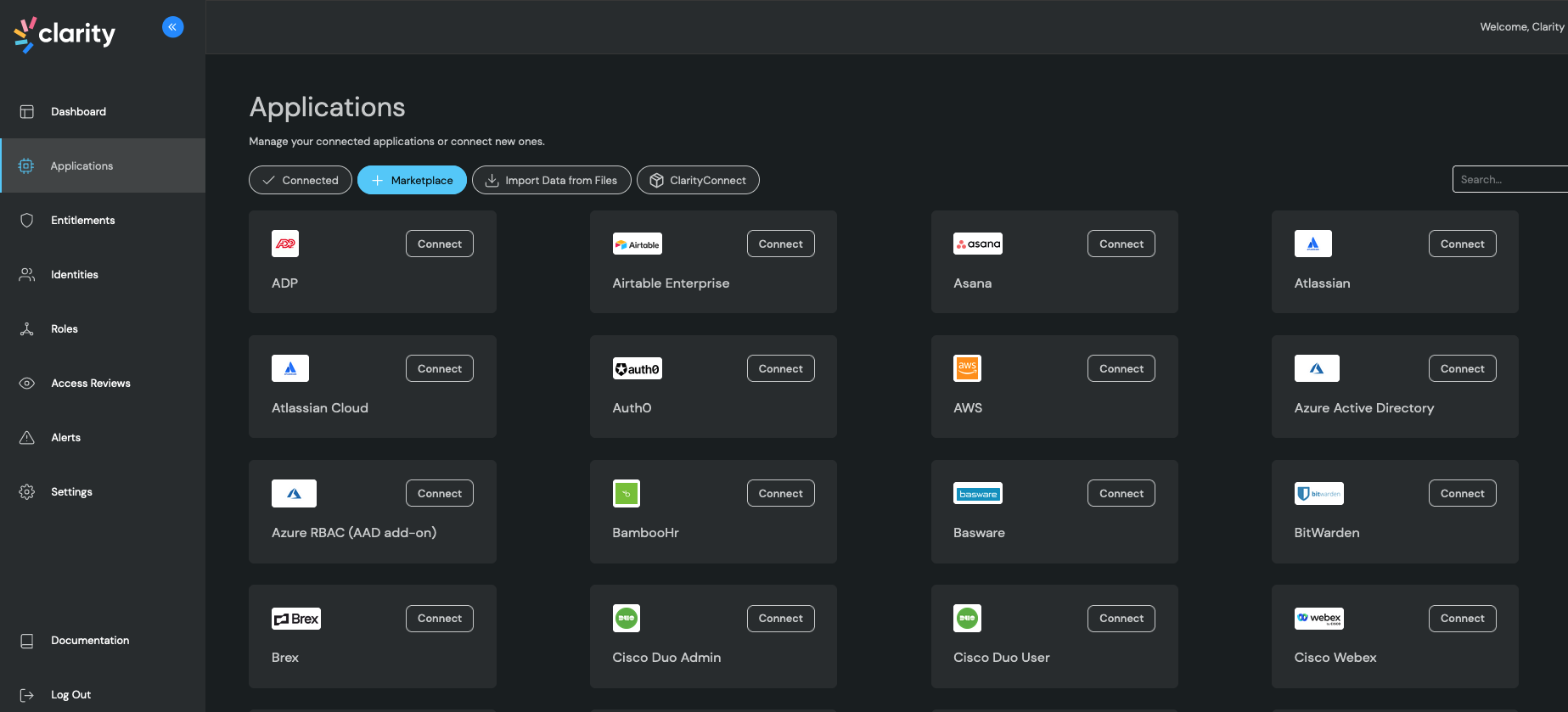 Clarity Security Identity Governance Platform | User Account ...