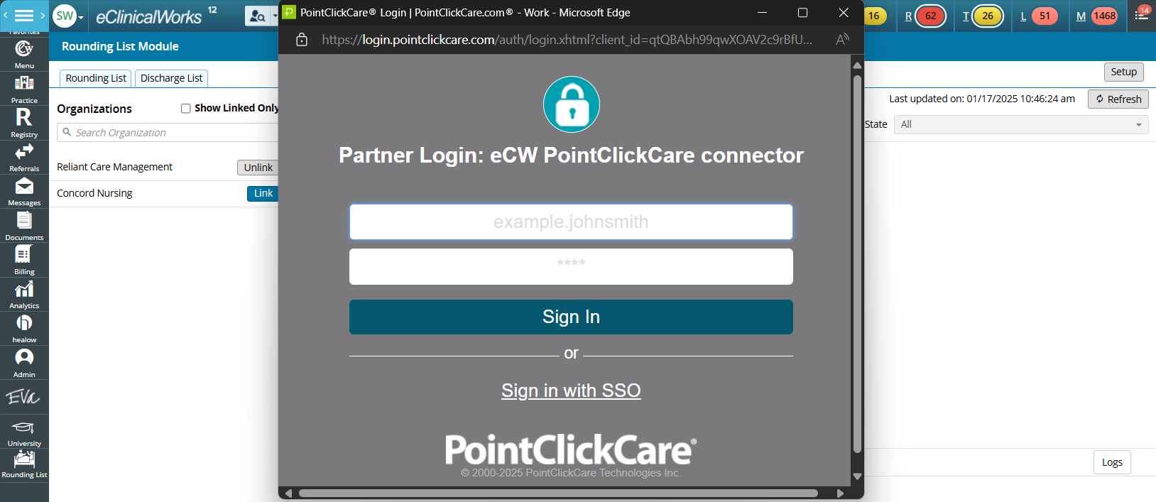 eCW-PointClickCare Connector | Physician Services Solution